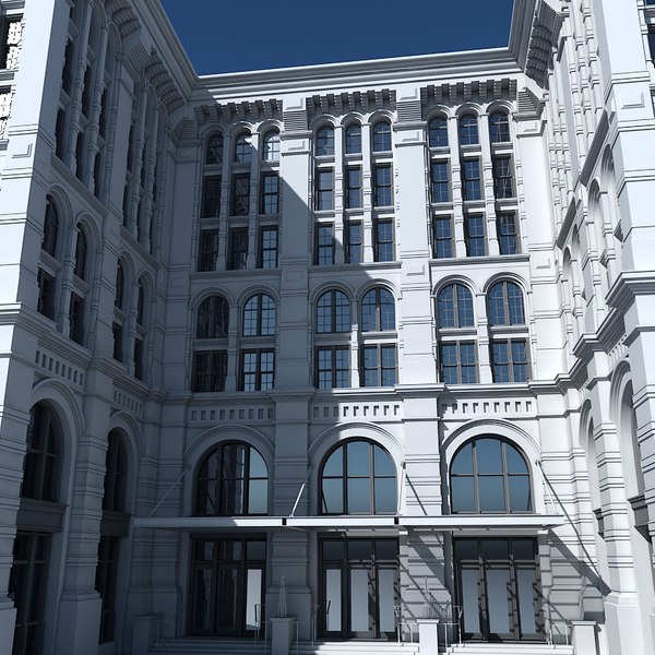 3D tenement building facades - TurboSquid 1303462