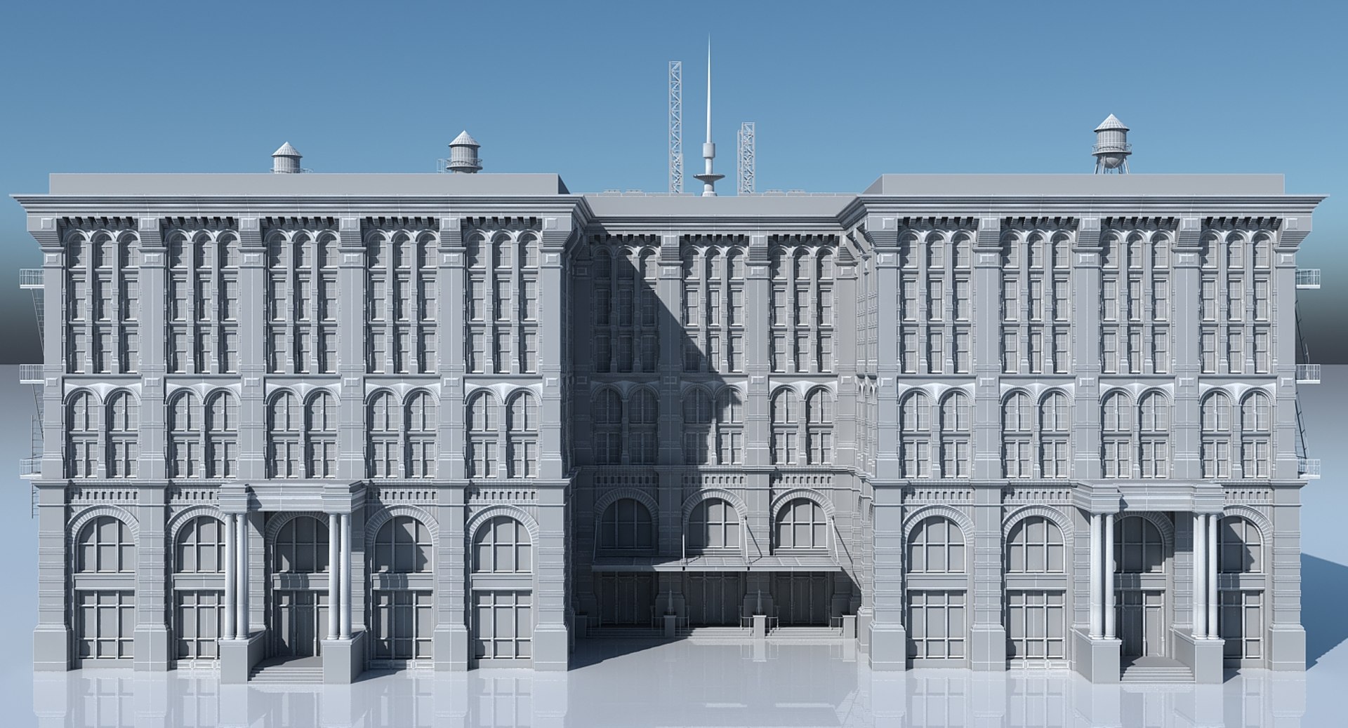 3D Tenement Building Facades - TurboSquid 1303462