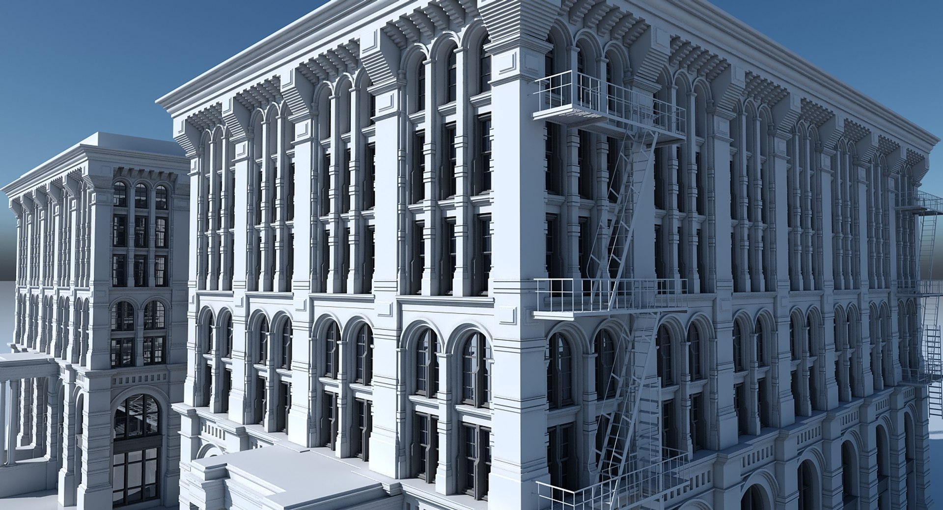 3D Tenement Building Facades - TurboSquid 1303462