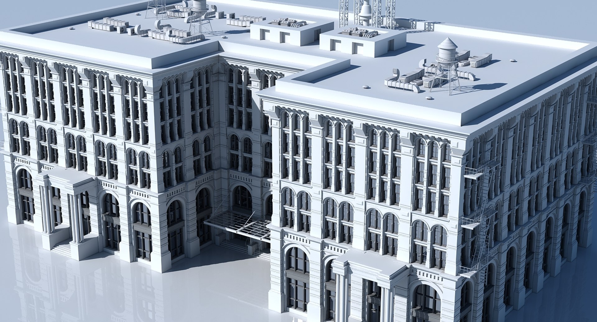 3D Tenement Building Facades - TurboSquid 1303462
