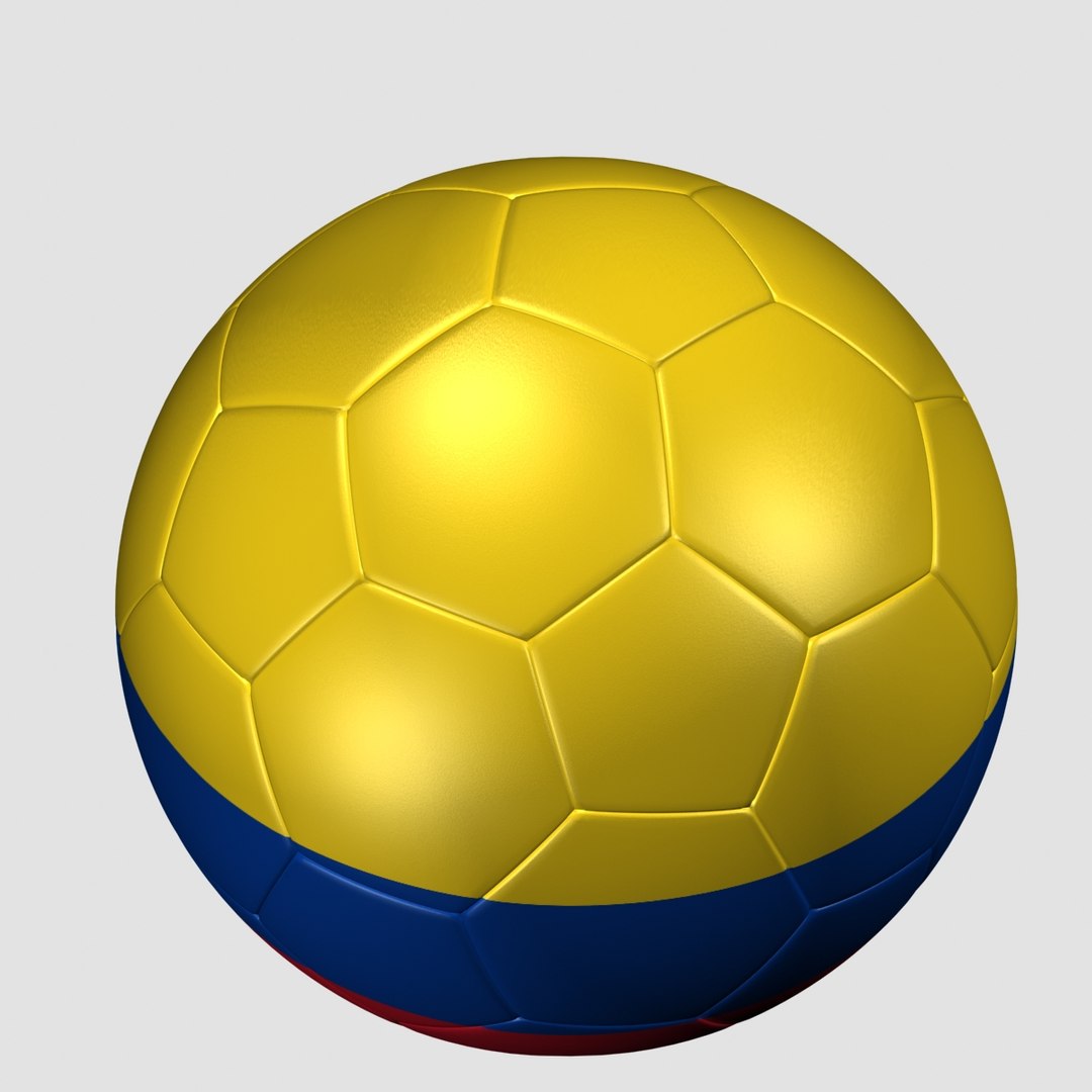 Soccer Ball Colombia Flag 3d 3ds
