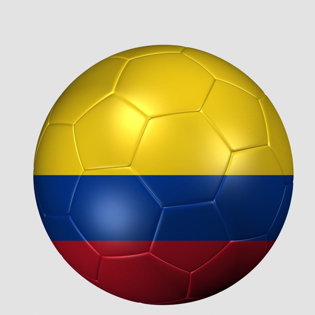 Soccer Ball Colombia Flag 3d 3ds
