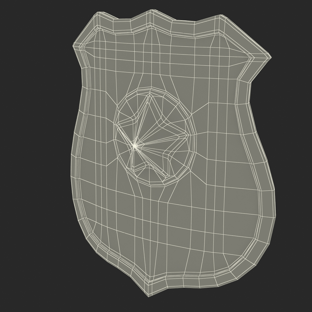 3d Model Special Police Hat Badge