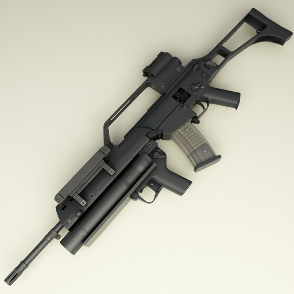realistic grenade launcher 3d lwo