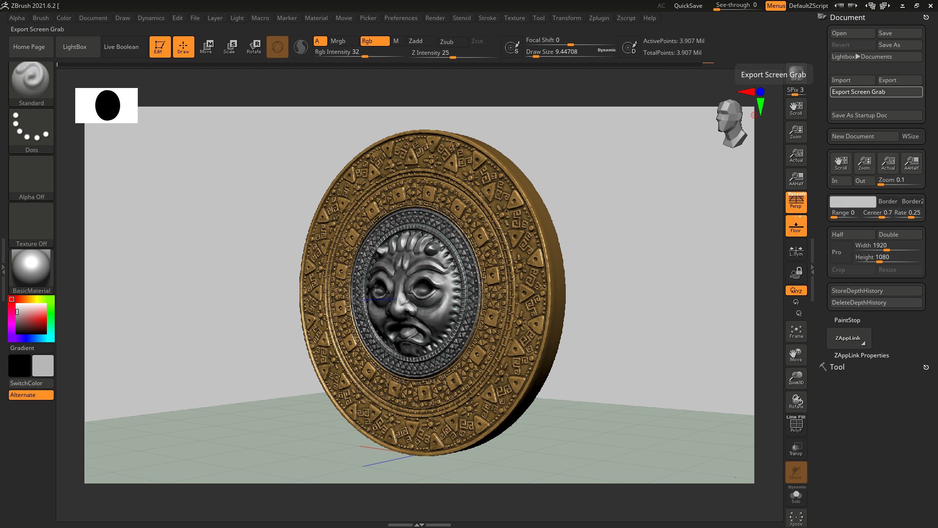 3D Mayan Dial Coin Prehistoric God- Fire - TurboSquid 2053083
