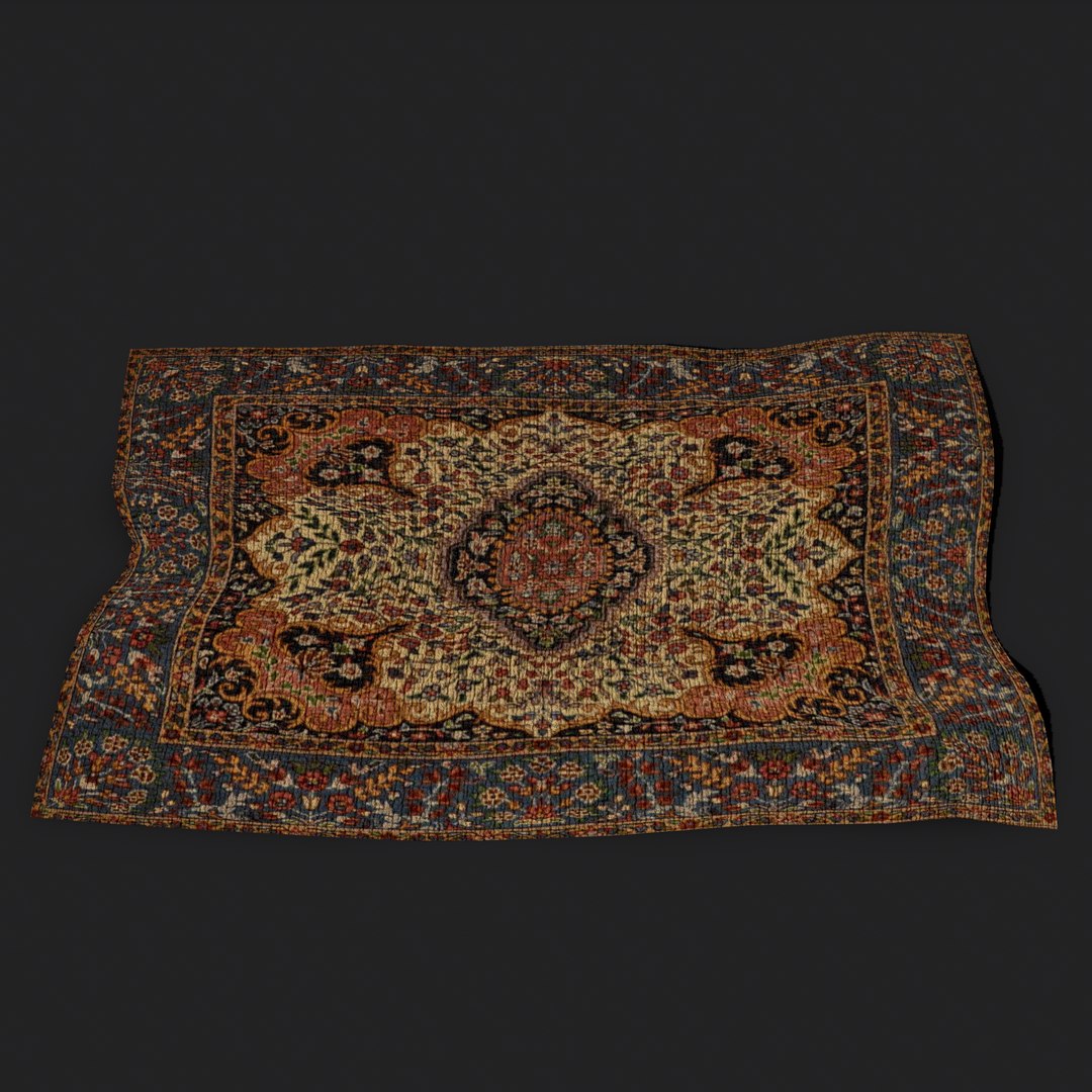 Flower Design Tapestry 3D Model - TurboSquid 1690509