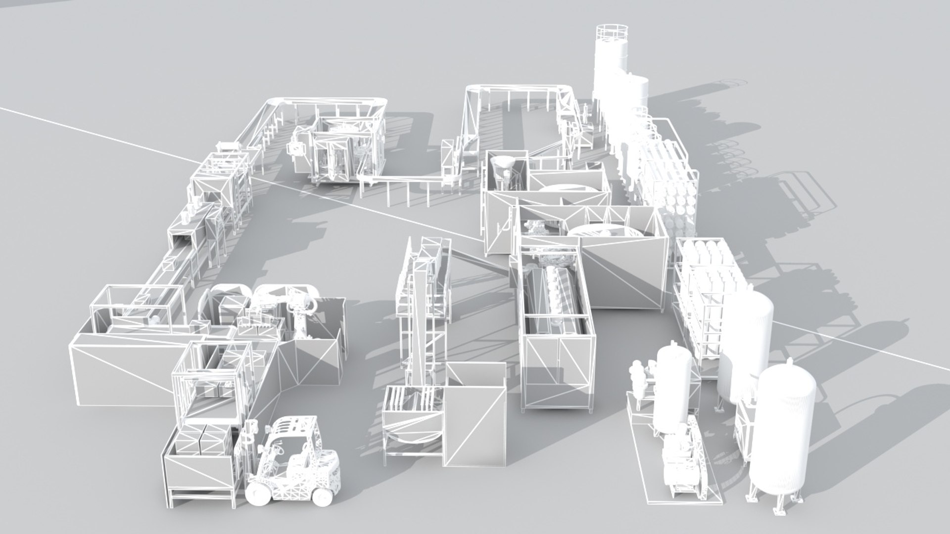 Production Line 3D Model - TurboSquid 2123434