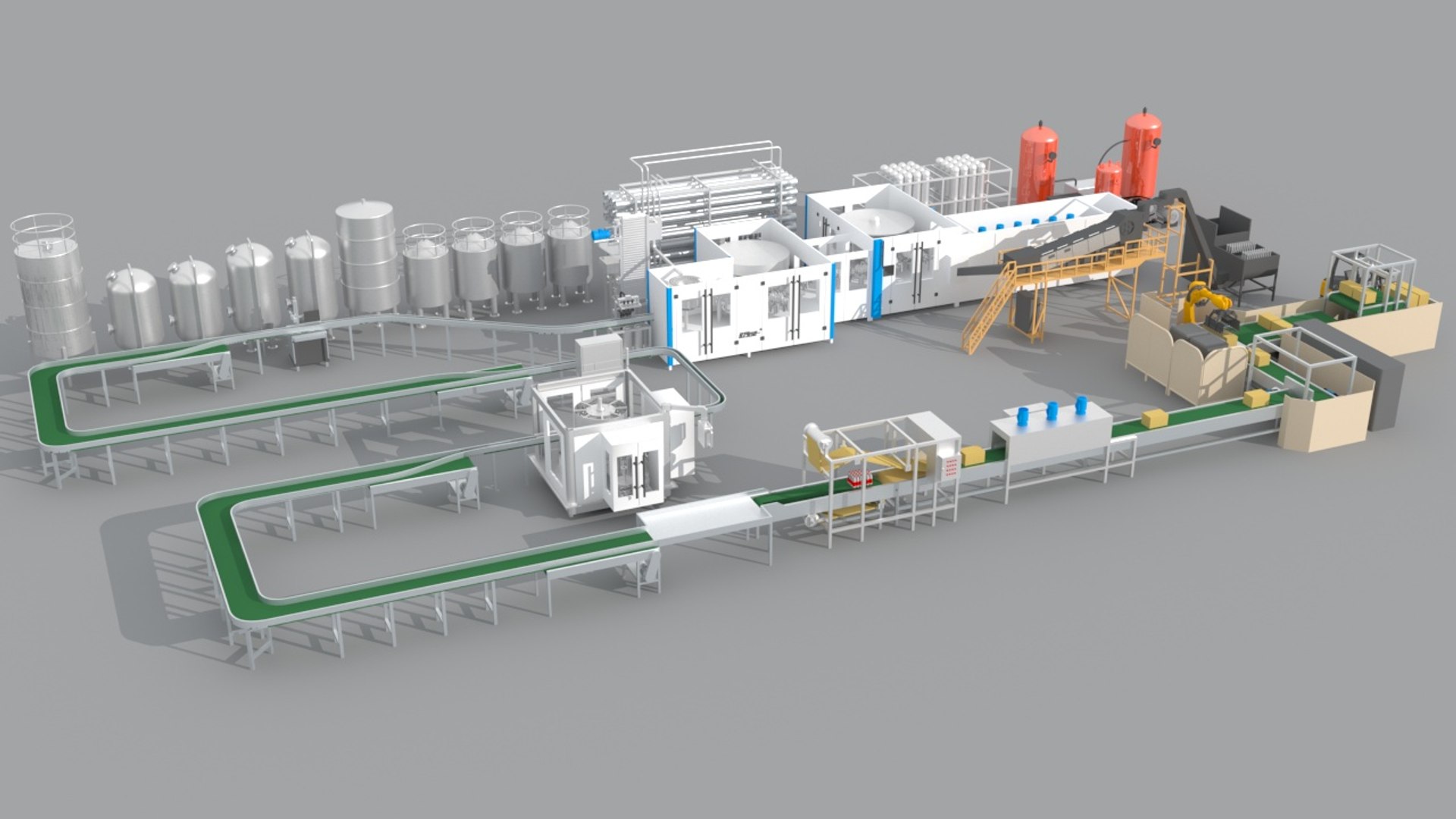 Production Line 3D Model - TurboSquid 2123434