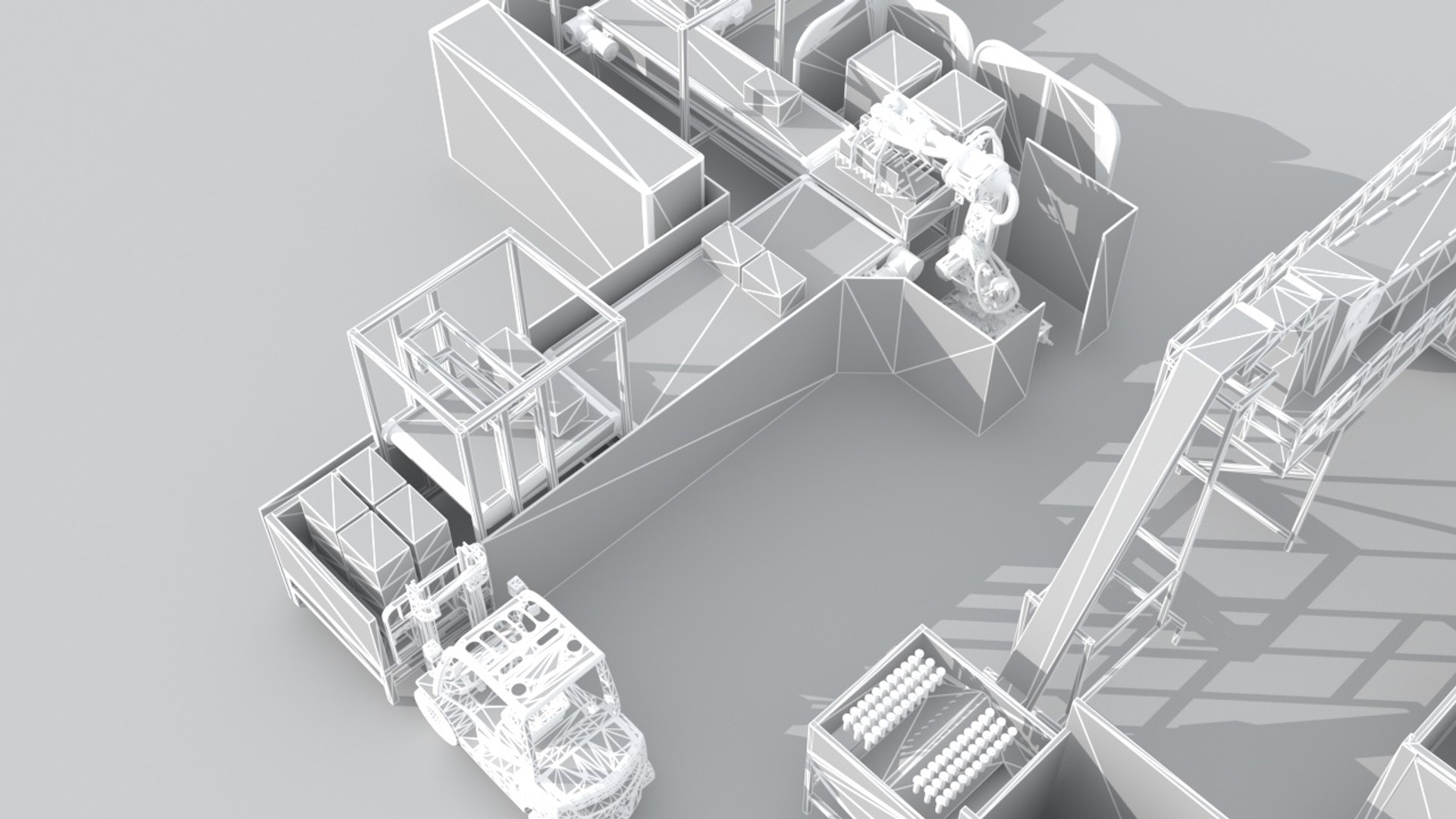 Production Line 3D Model - TurboSquid 2123434