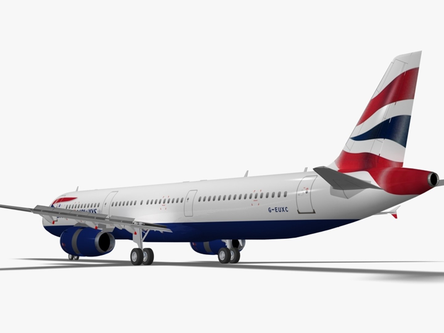 3d Model Of Airbus A321 British Airways