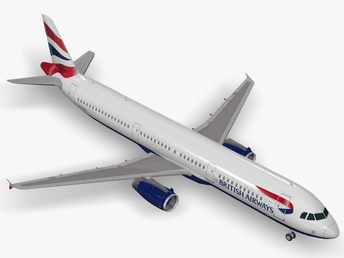 3d Model Of Airbus A321 British Airways