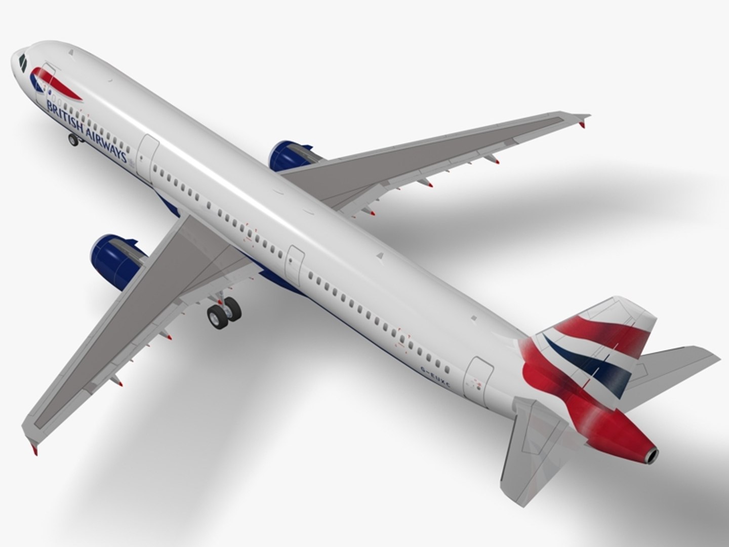 3d Model Of Airbus A321 British Airways