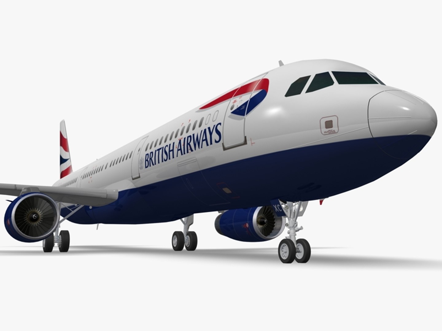 3d Model Of Airbus A321 British Airways