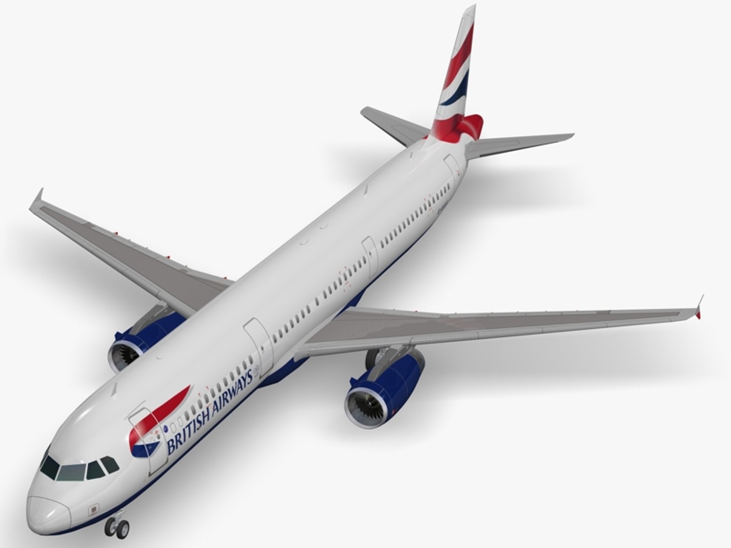 3d Model Of Airbus A321 British Airways