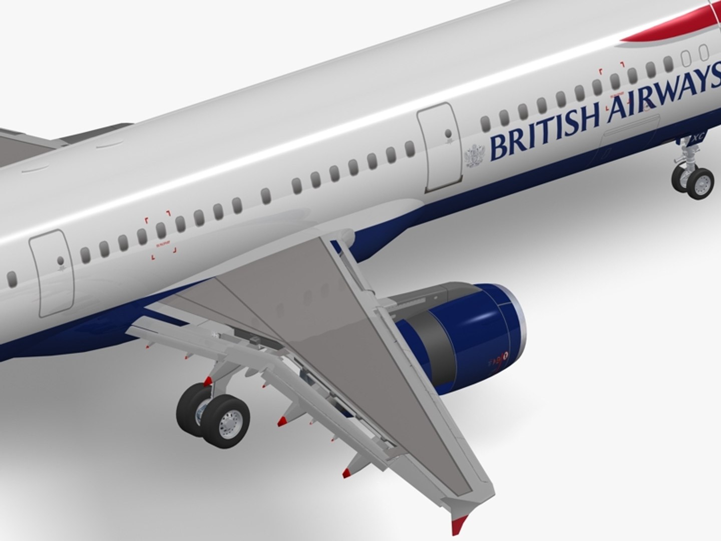 3d Model Of Airbus A321 British Airways