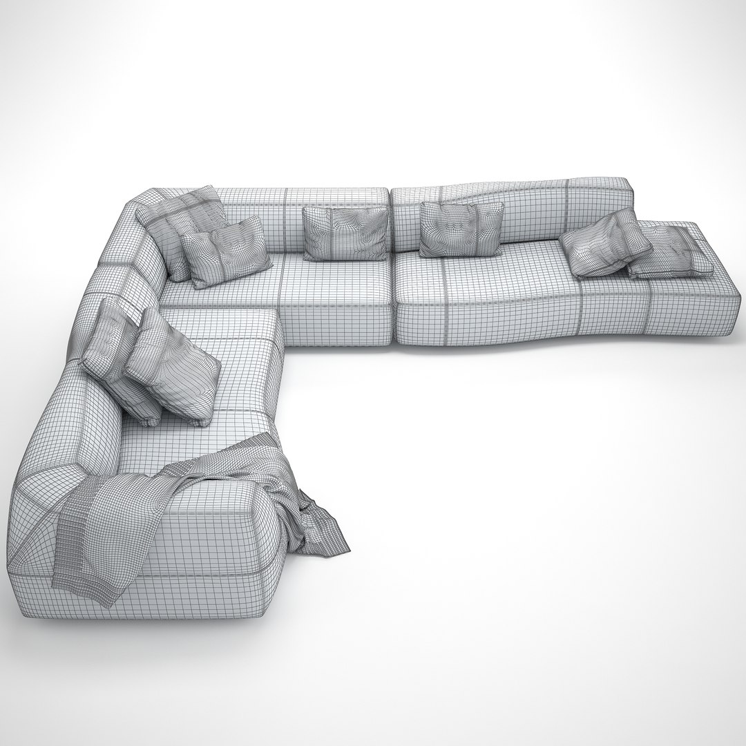 Bend Sofa 3d Model