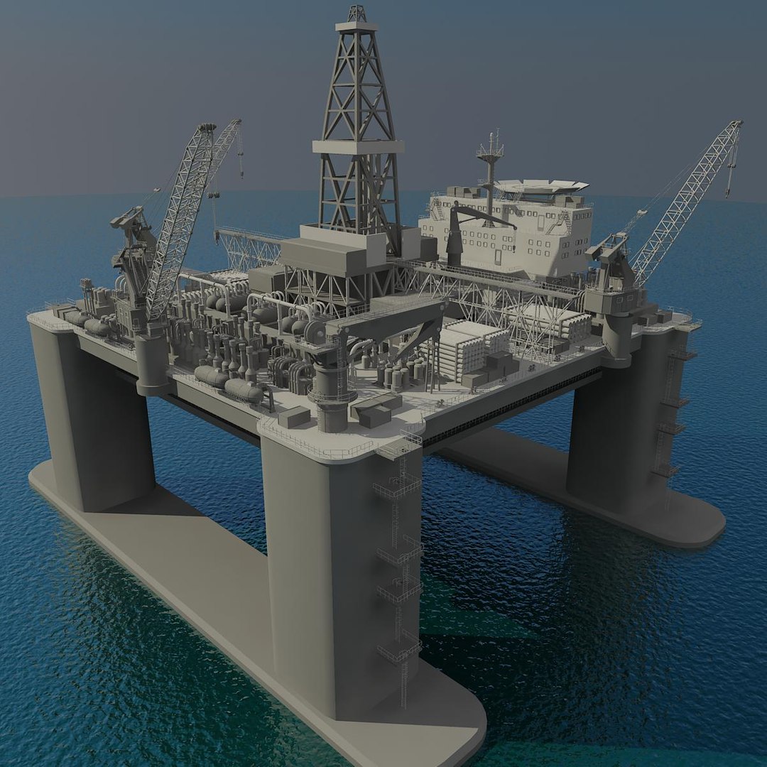 Oil Platform 3d Model