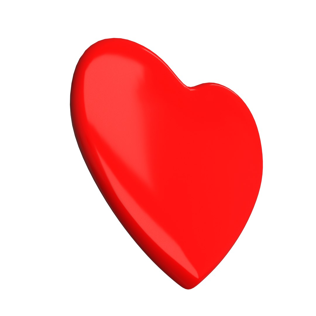 Red Heart Emoji 3D Model - TurboSquid 2029209