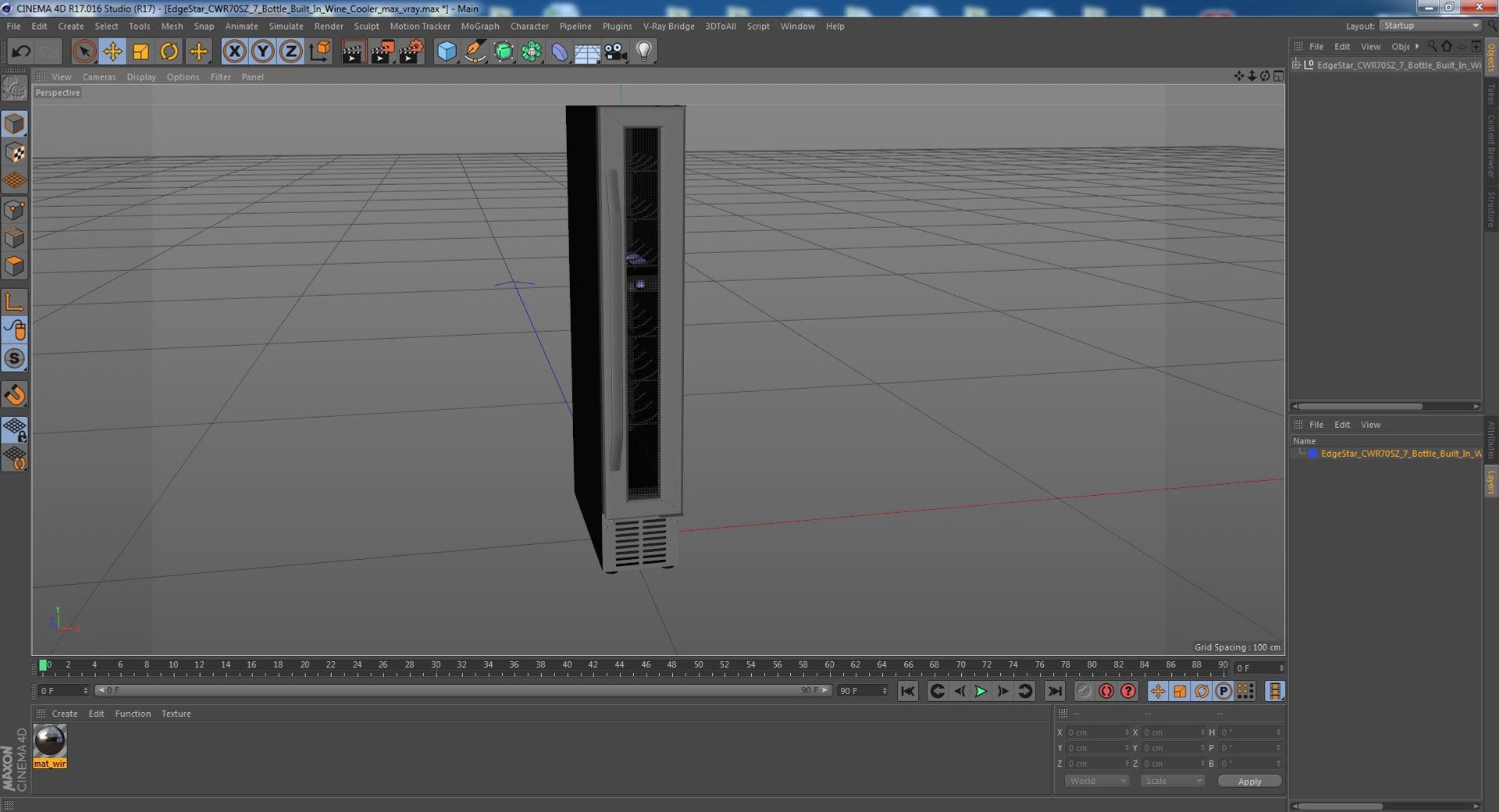 EdgeStar CWR70SZ 7 Bottle Built In Wine Cooler 3D Model - TurboSquid ...