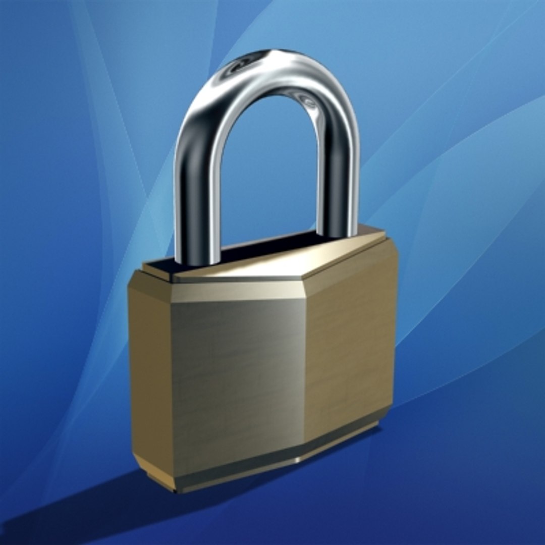 3d Model Padlock Lock