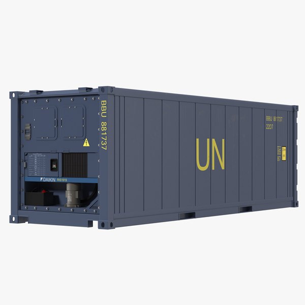 c4d iso refrigerated container blue