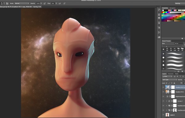 Sculpt alien head 3D model - TurboSquid 1219786