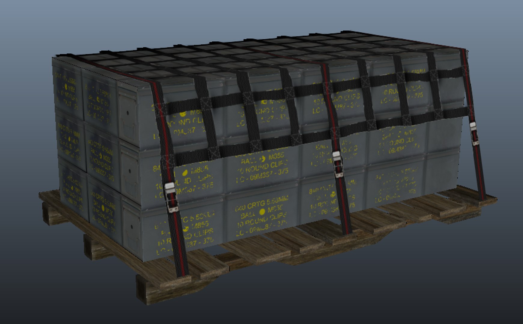 Ammunition Pallet 3d Model