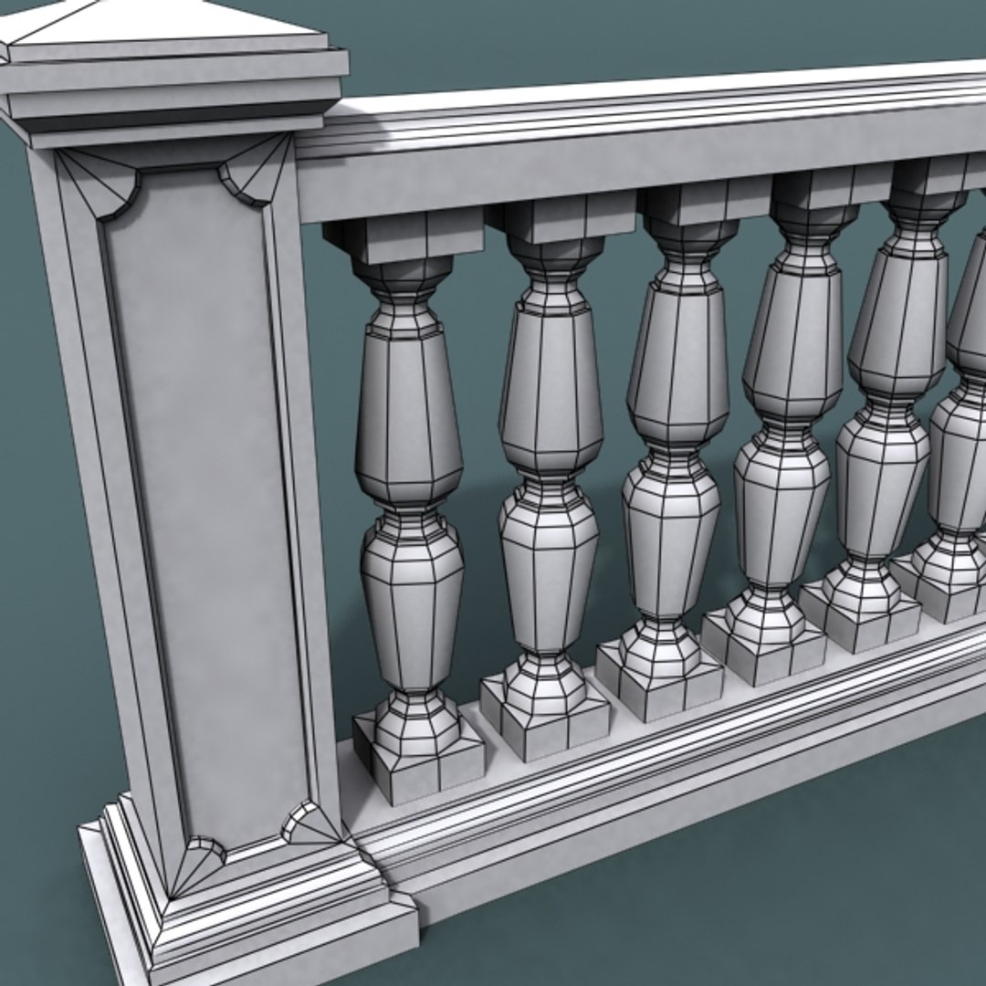 3d 3ds Balustrade Architectural