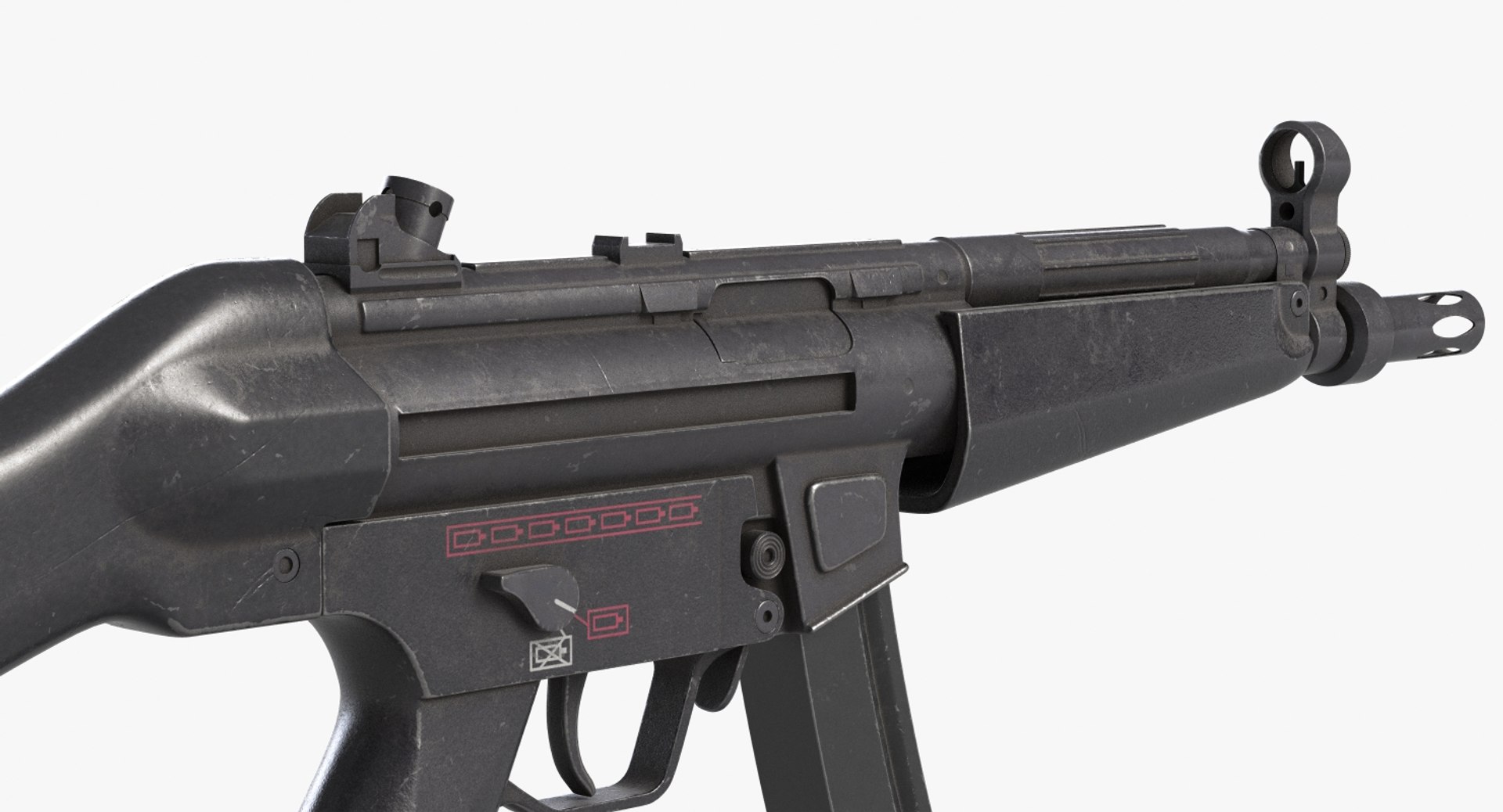 3D submachine gun 5 - TurboSquid 1347361