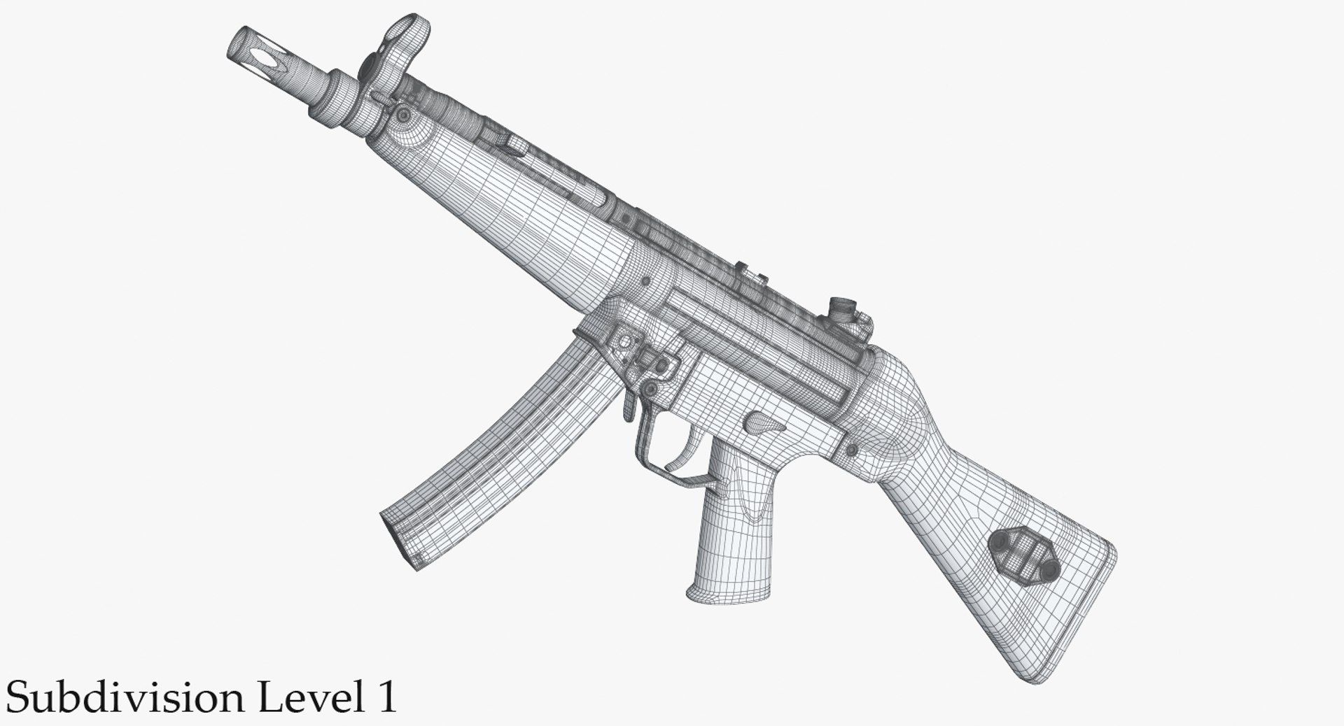 3D submachine gun 5 - TurboSquid 1347361
