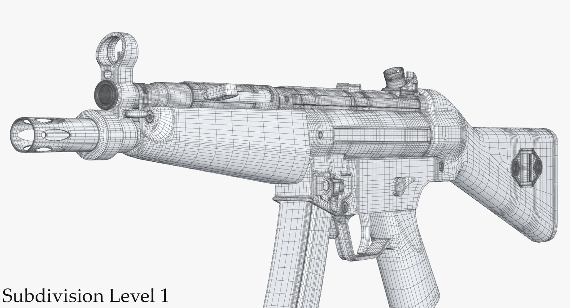 3D submachine gun 5 - TurboSquid 1347361