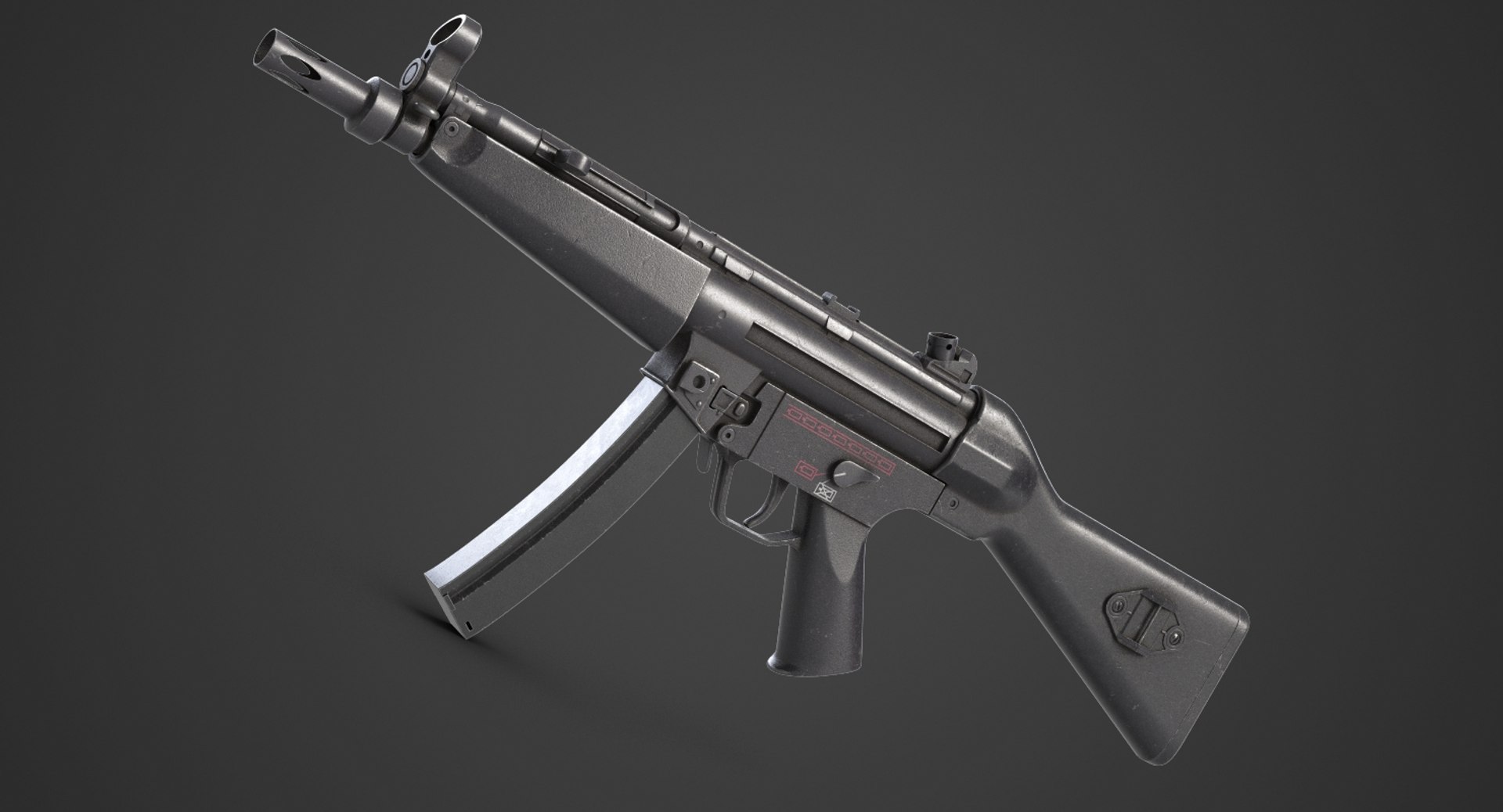 3D submachine gun 5 - TurboSquid 1347361