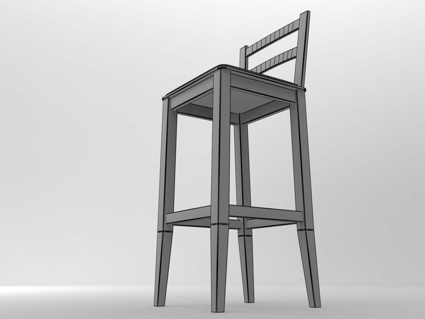 3d model bar stool