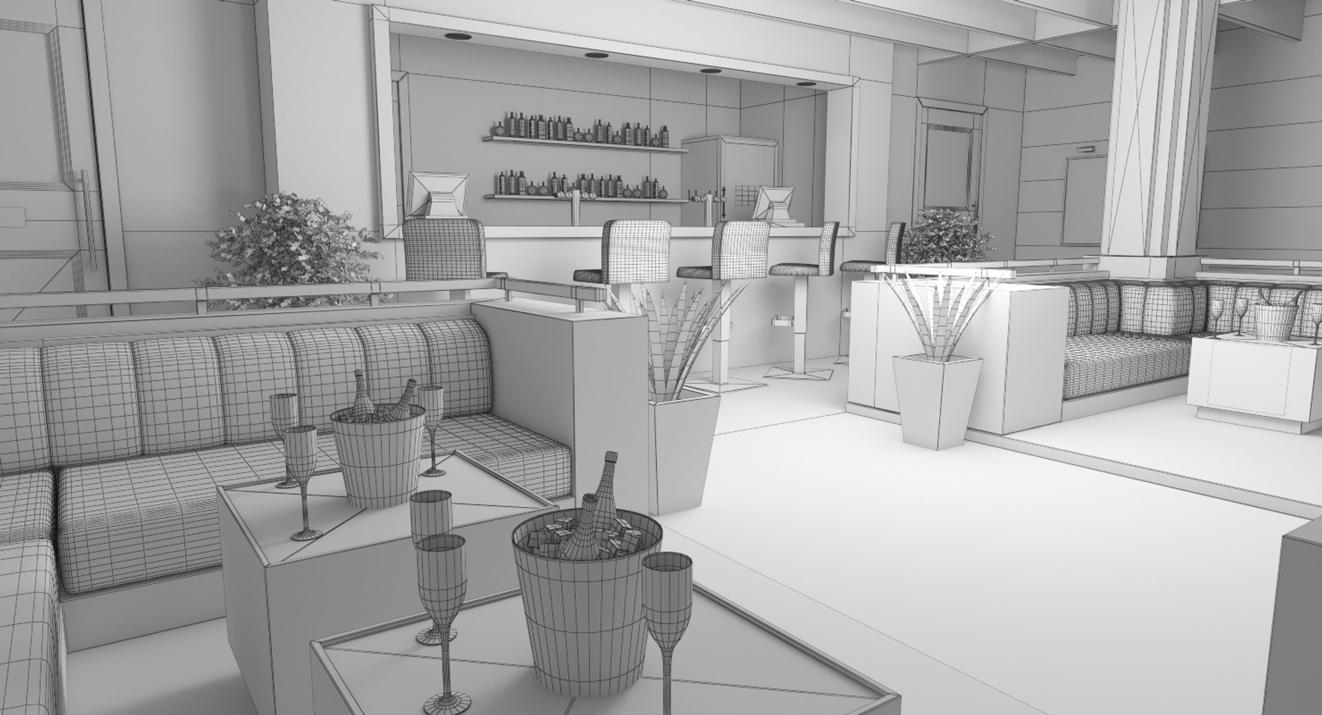 Stonette 6 nightclub interior lighting 3D - TurboSquid 1395616