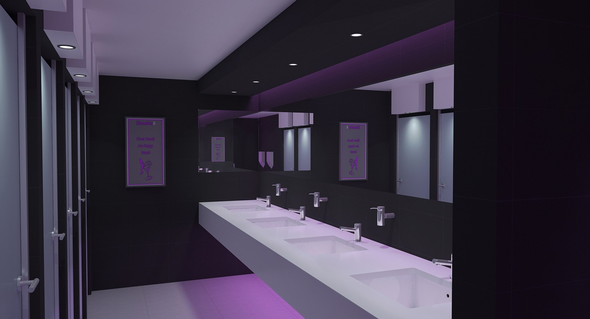 Stonette 6 Nightclub Interior Lighting 3D - TurboSquid 1395616