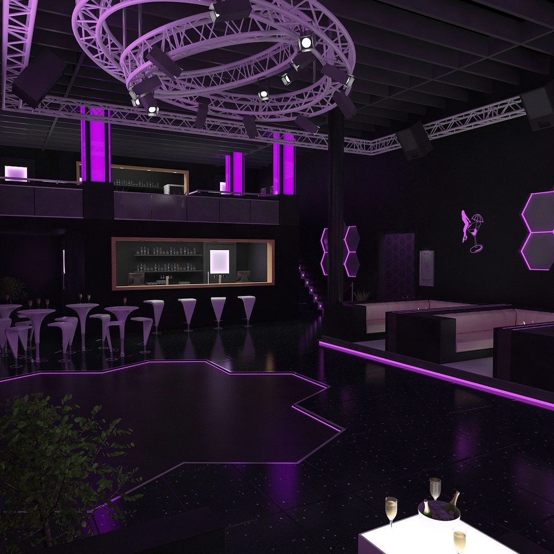 Stonette 6 nightclub interior lighting 3D - TurboSquid 1395616