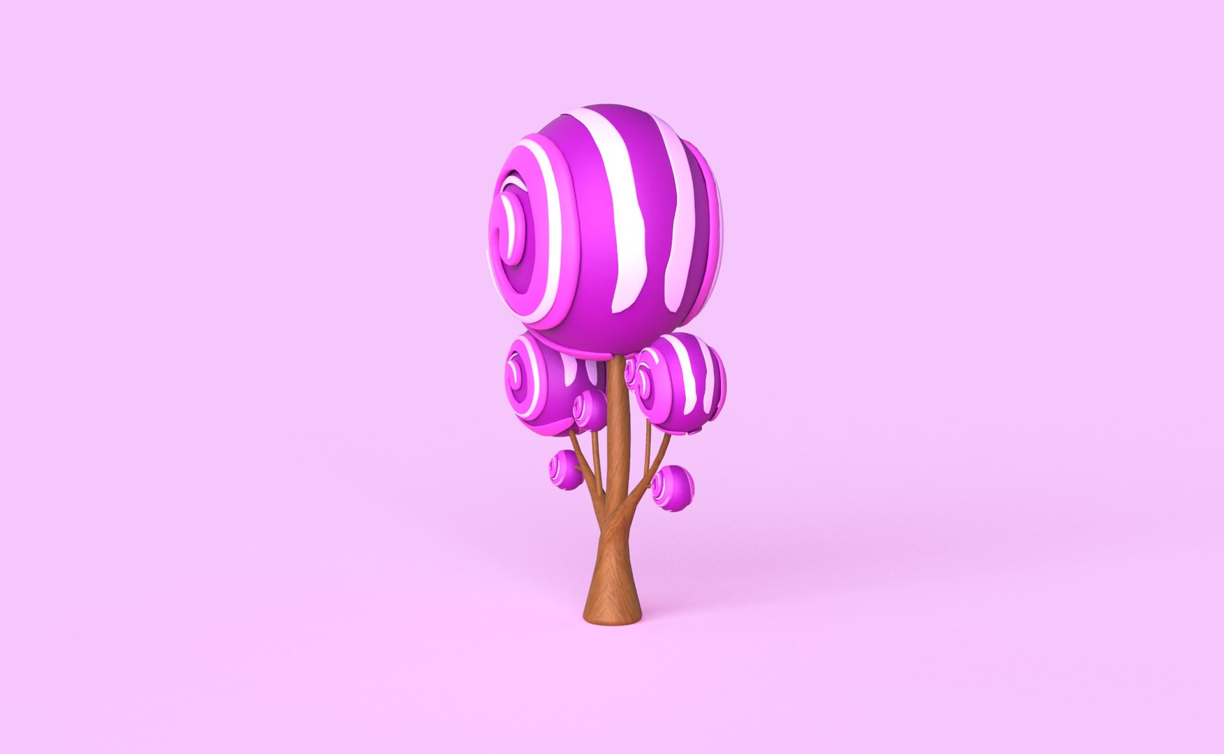 3D Model Cartoon Candy Tree 8 - TurboSquid 2251092