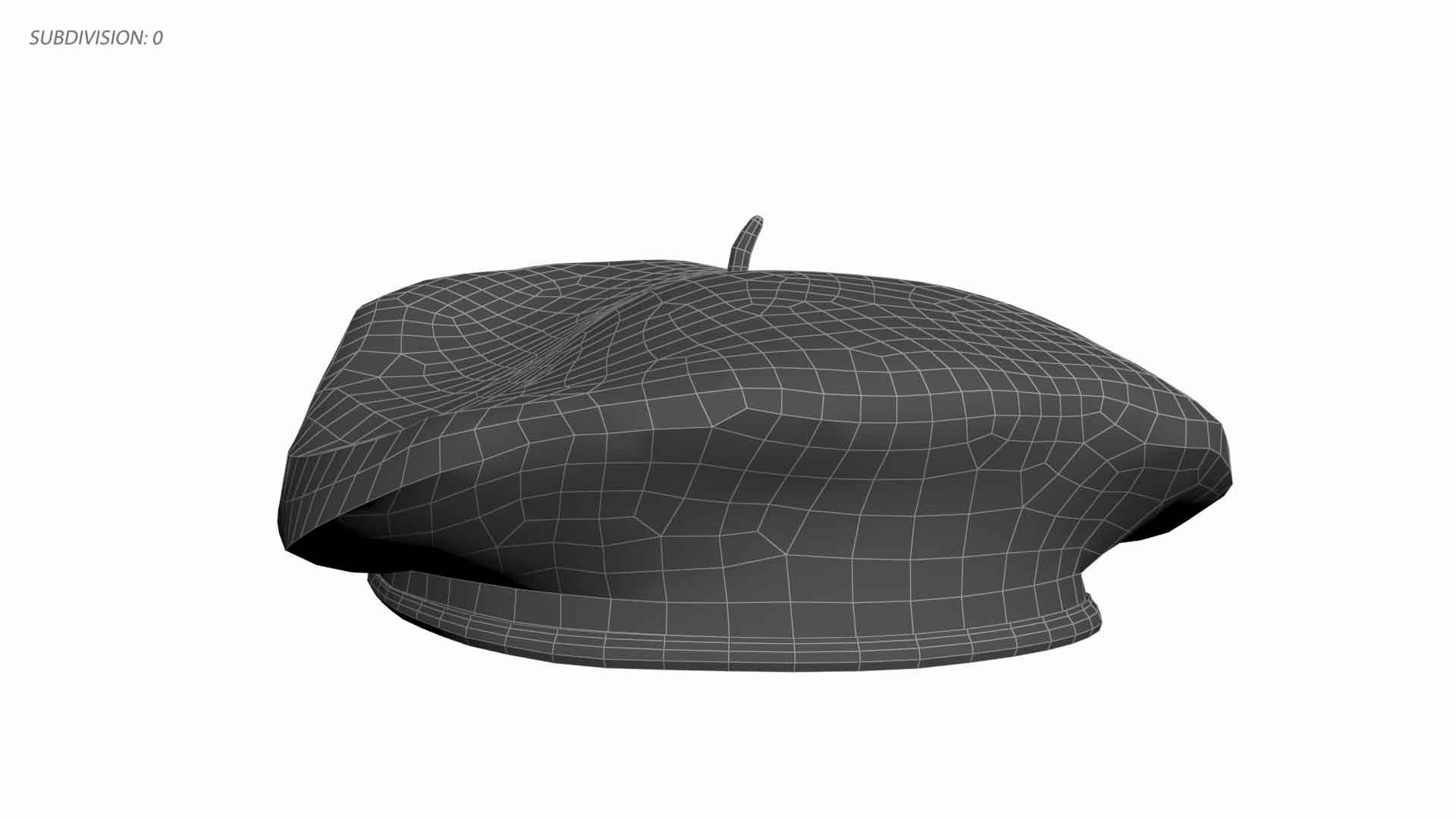 3D Beret Hat Model - TurboSquid 2186929