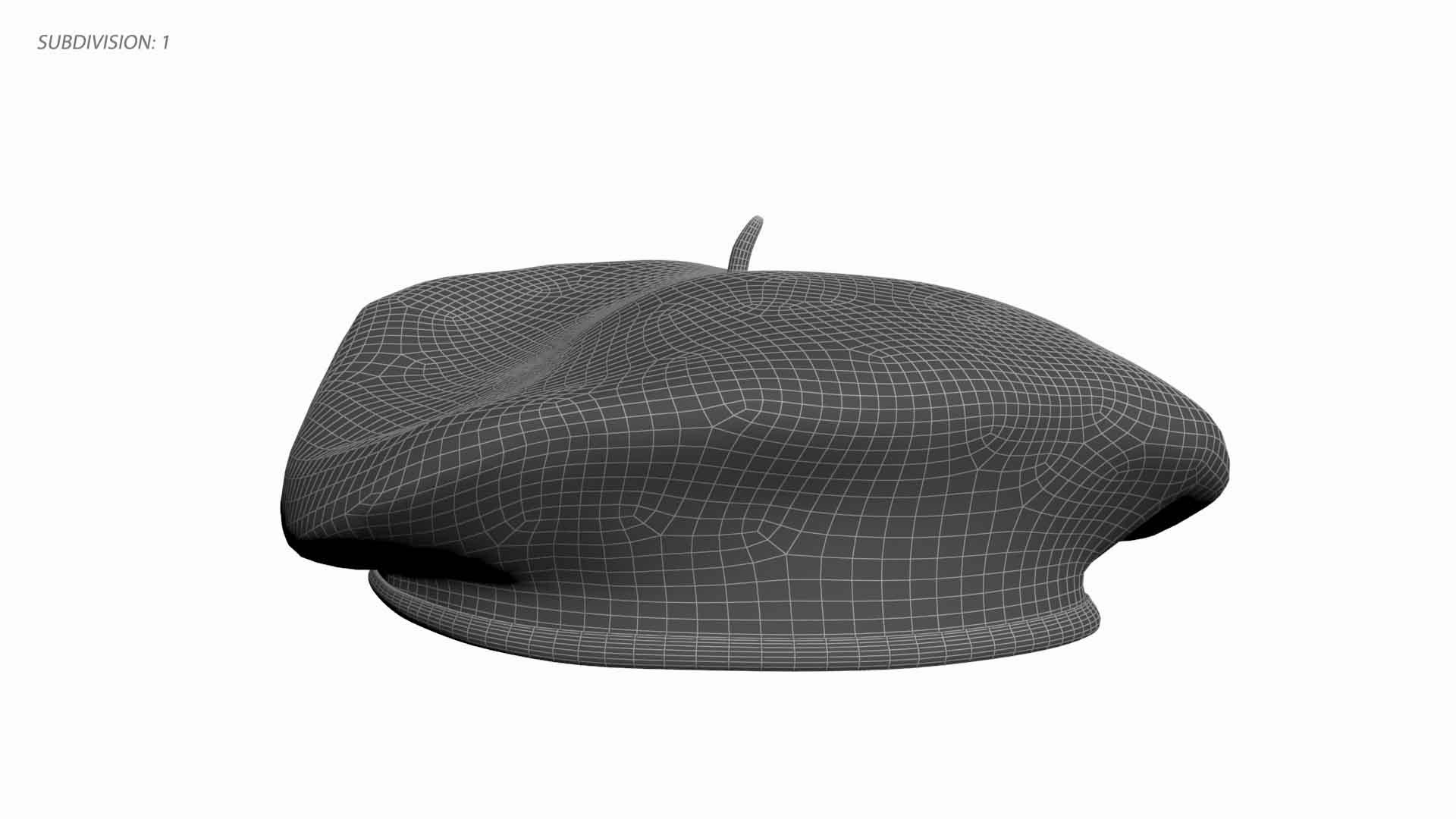 3D Beret Hat Model - TurboSquid 2186929