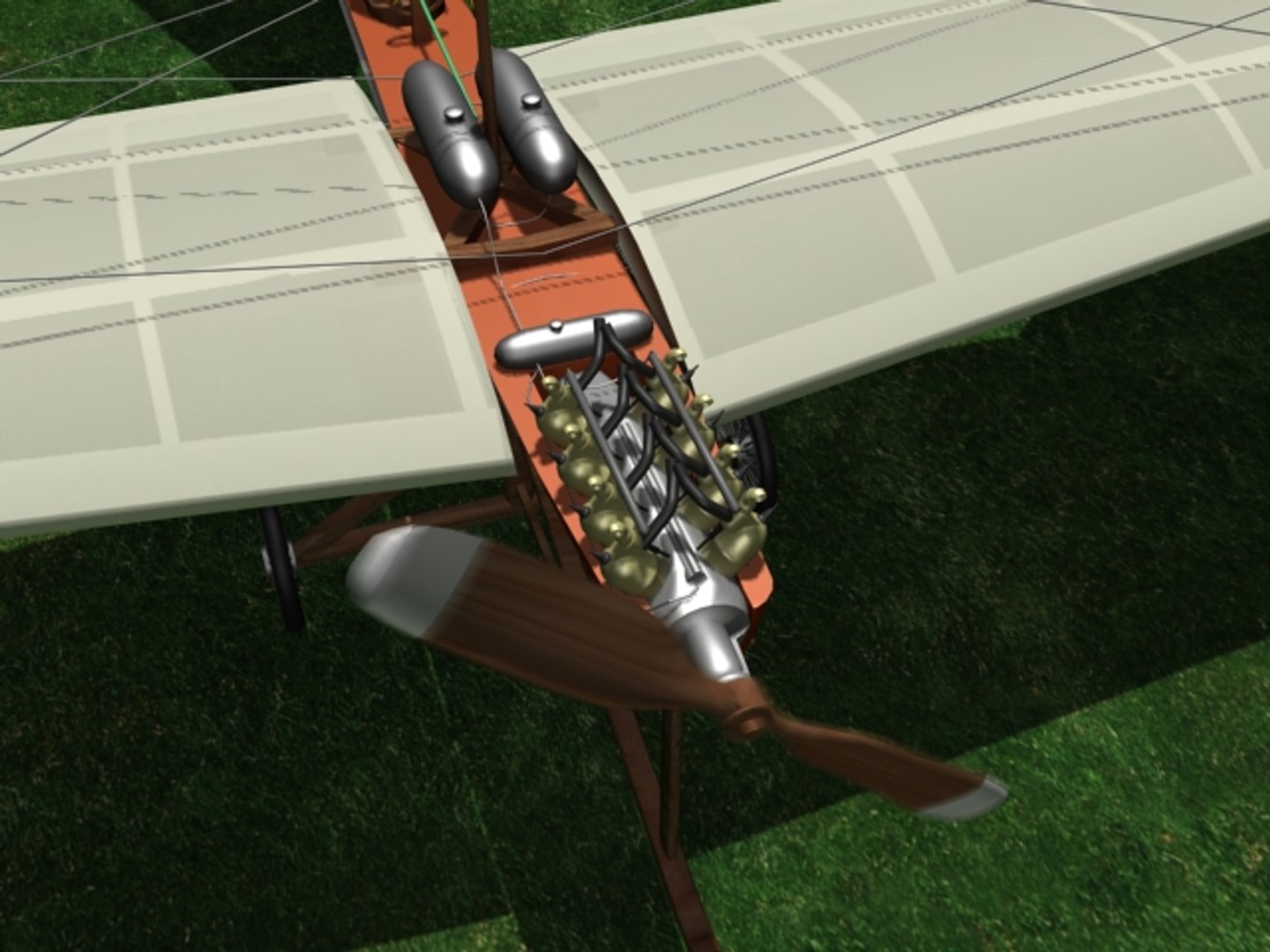 3d model antoinette monoplane plane