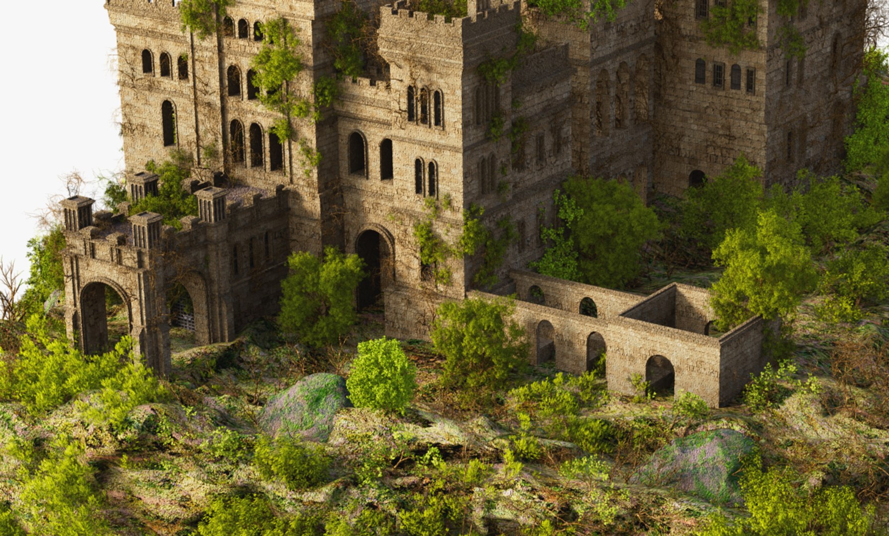 3D Lennox Castle Scotland - TurboSquid 2175765
