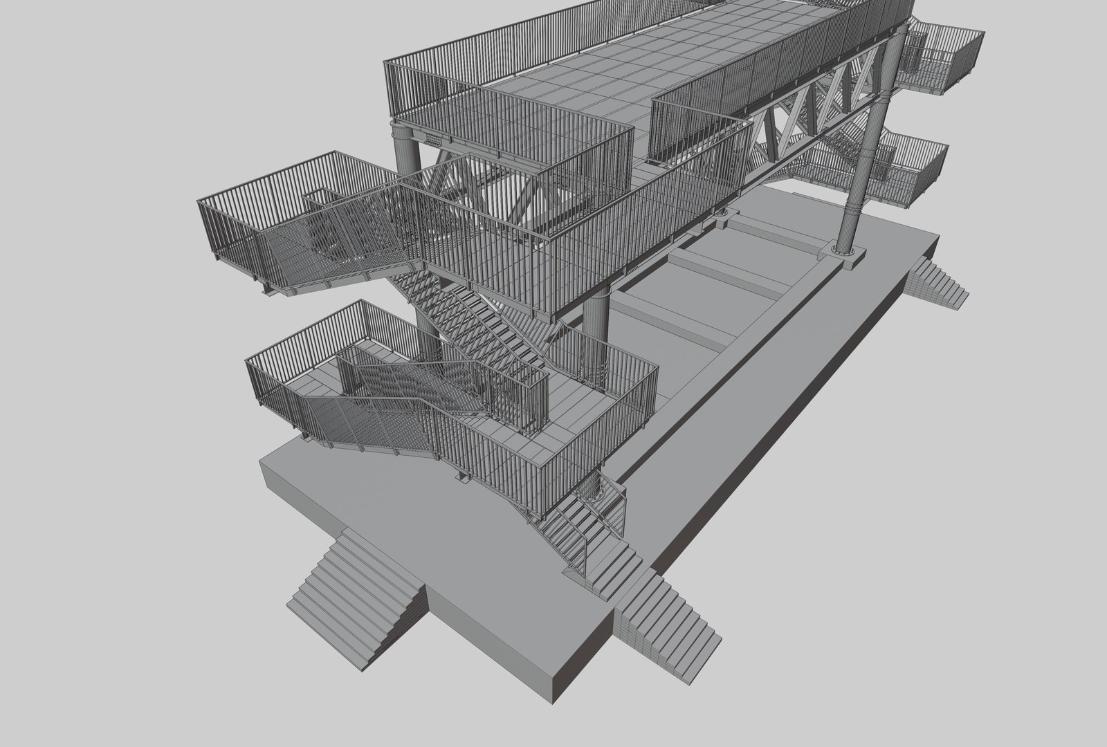 Steel Structure-Tsunami Evacuation Tower-Type-3 3D - TurboSquid 1905288