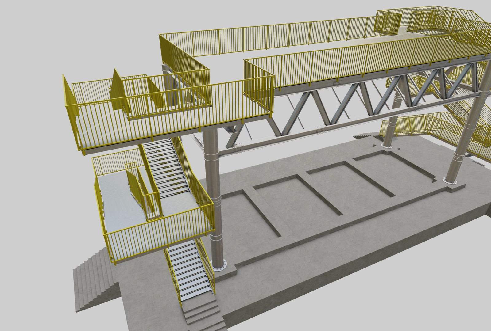 Steel Structure-Tsunami Evacuation Tower-Type-3 3D - TurboSquid 1905288