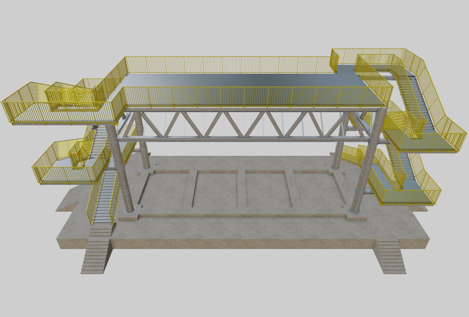 Steel Structure-Tsunami Evacuation Tower-Type-3 3D - TurboSquid 1905288