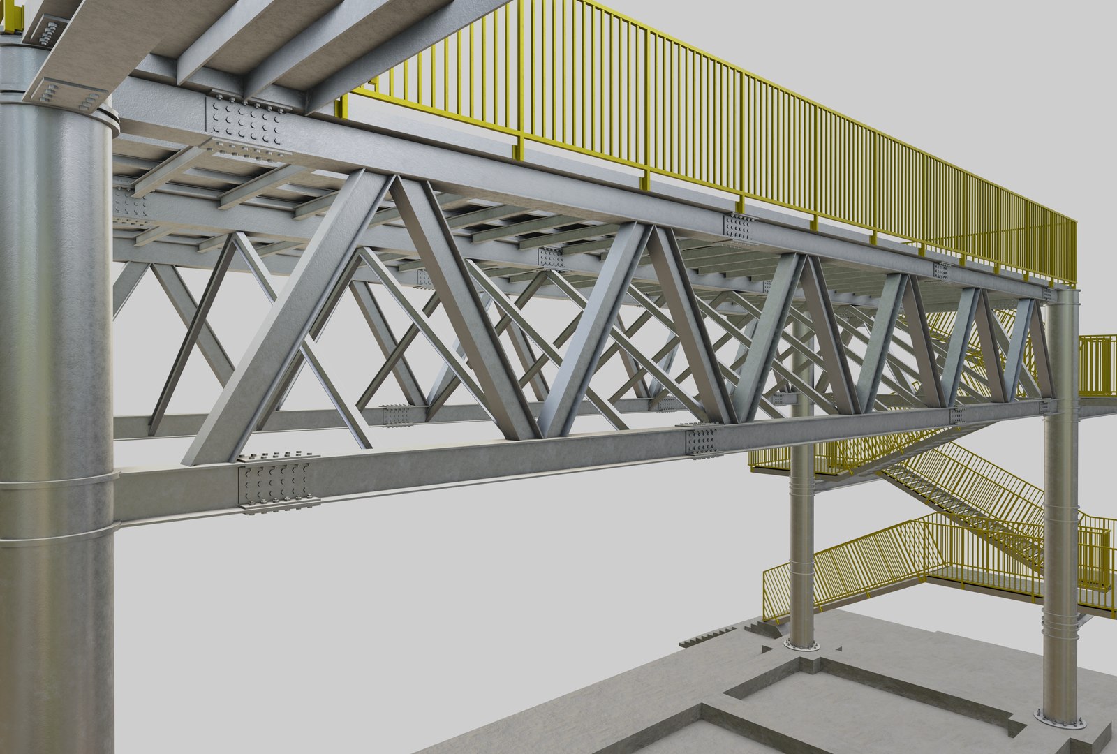 Steel Structure-Tsunami Evacuation Tower-Type-3 3D - TurboSquid 1905288