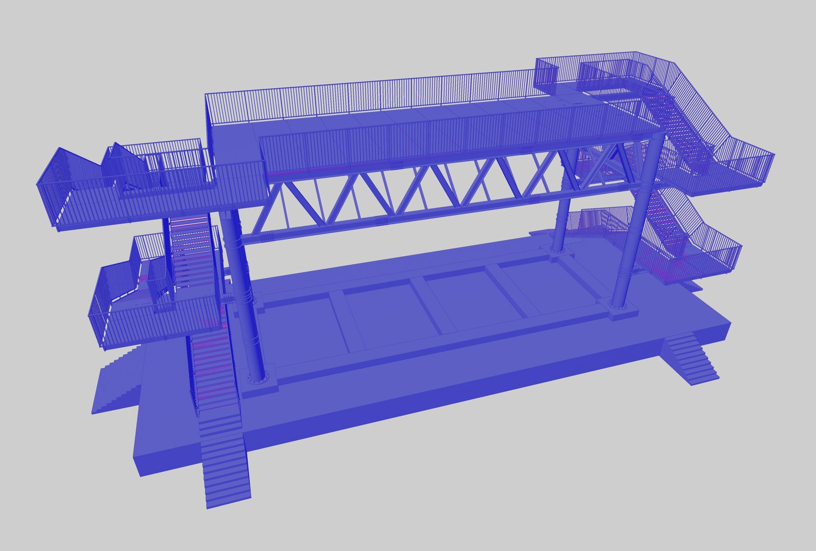 Steel Structure-Tsunami Evacuation Tower-Type-3 3D - TurboSquid 1905288