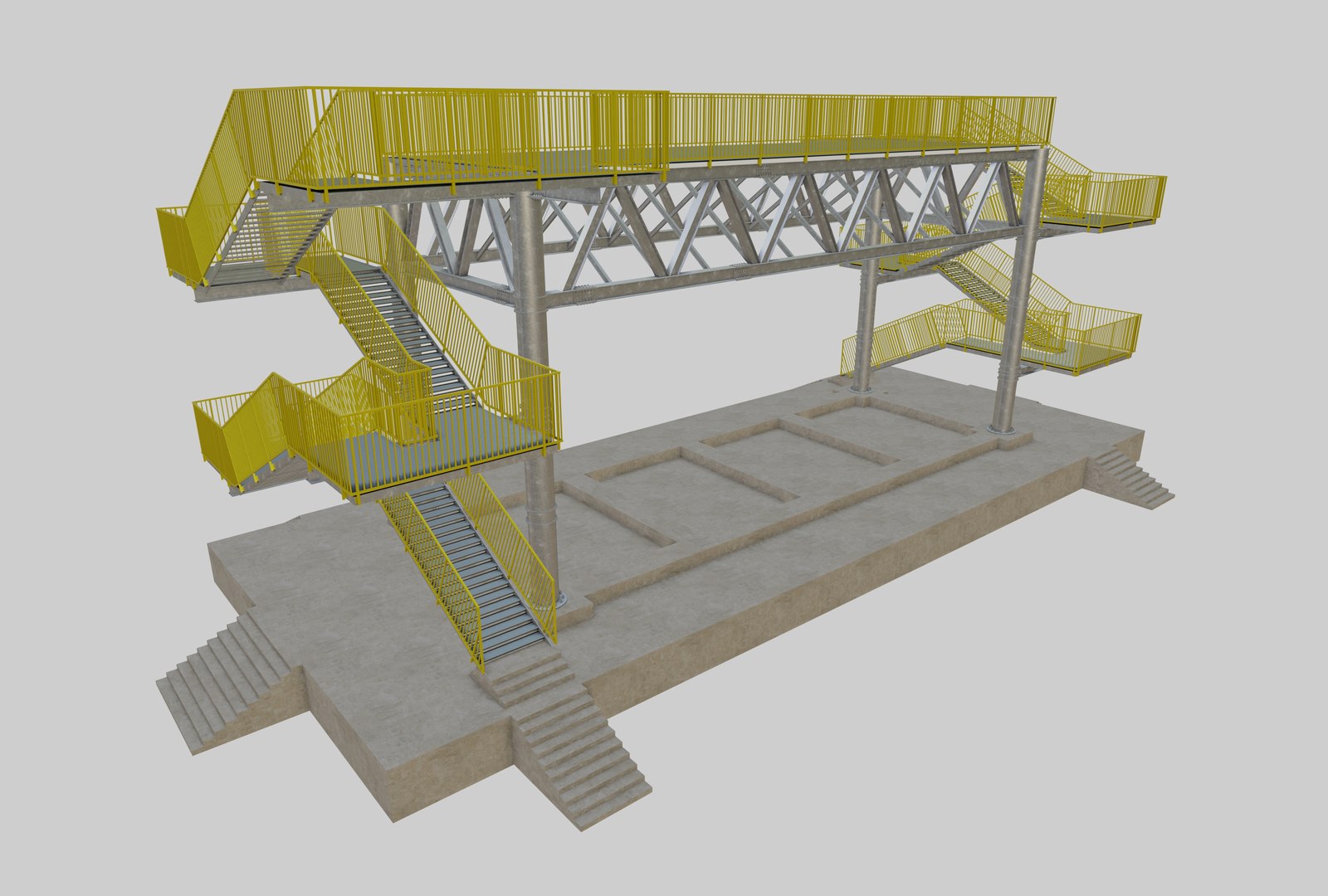 Steel Structure-Tsunami Evacuation Tower-Type-3 3D - TurboSquid 1905288