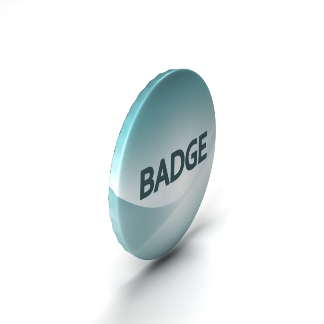 3d Model Of Badge Mock
