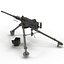 3d Machine Gun Browning M2