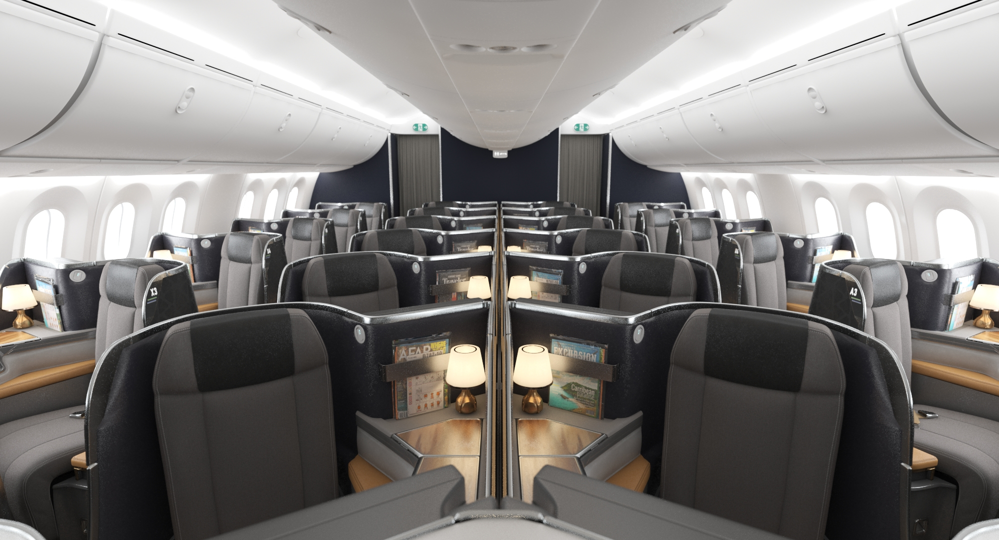 Cabine VIP 3D Boeing B787 Interior Modelo 3D - TurboSquid 1817246